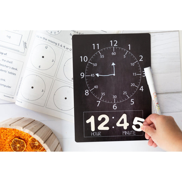 Clocks / Shapes Reversible Mini Learning Mat - Beyond Measure Boards