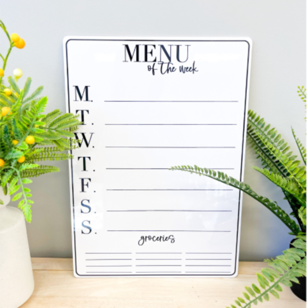 Erasable Menu Planner Board - Beyond Measure Boards